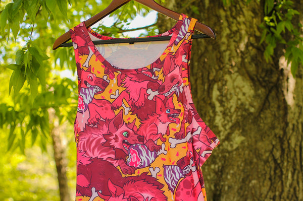 All Over Patterned Hyena Tank Top – CAMP HOWL